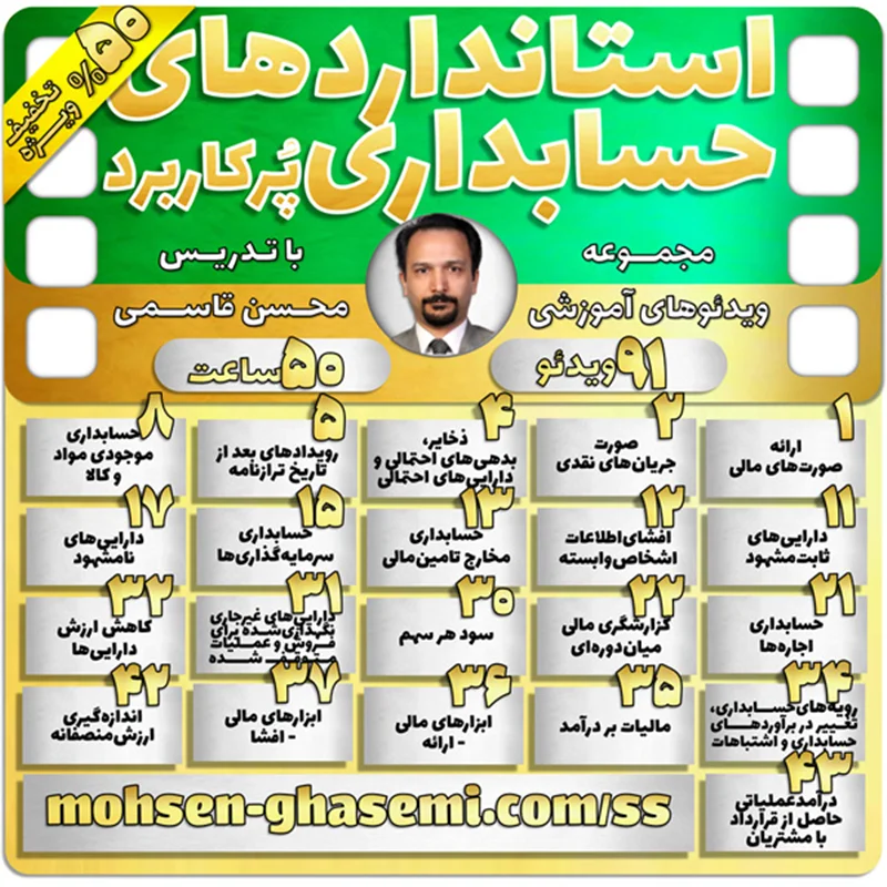 استانداردهای حسابداری پرکاربرد مجموعه کامل آکادمی آموزشی محسن قاسـمی